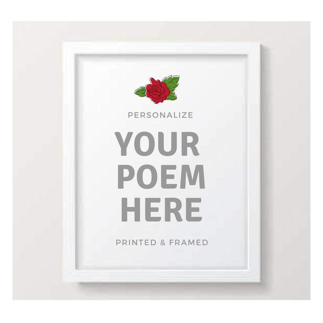 Custom poem print Frame wall art canvas print – HomedecorMMD